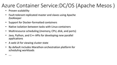 Azure Docker Container Orchestration Paas Service Farbic And High