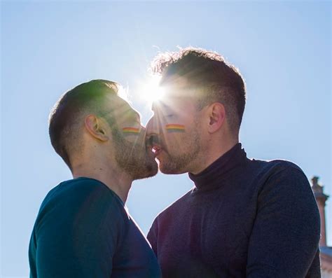 Premium Photo Gay Couple Kissing Outdoors