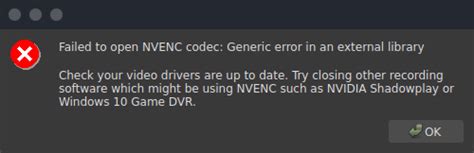 Obs Failed To Open Nvenc Codec How To Solve This Rvoidlinux