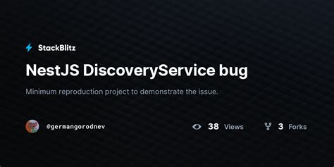 nestjs discoveryservice bug stackblitz