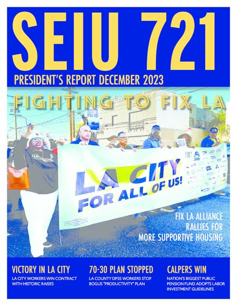 Presidents Reports Seiu Local 721