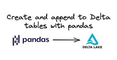 José Julio López Santos On Linkedin How To Create And Append To Delta Lake Tables With Pandas