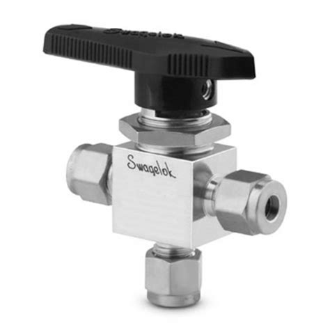 Stainless Steel 1 Piece 40 Series 3 Way Ball Valve 4 6 Cv 1 2 In