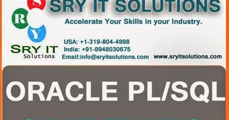 Oracle Plsql Online Training Oracle Plsql Online Training Oracle Pl
