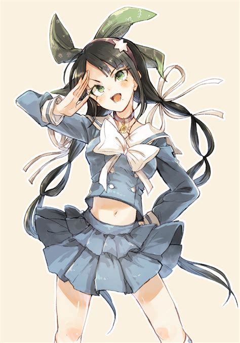 Safebooru 1girl Black Hair Blush Braid Chabashira Tenko Dangan Ronpa