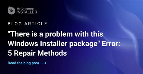 There Is A Problem With This Windows Installer Package Error 5