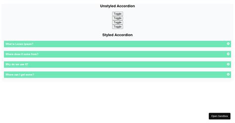 accordion simplified codesandbox