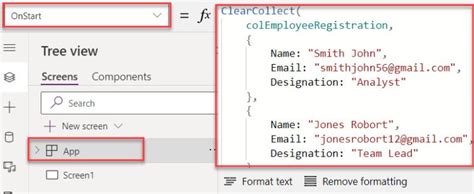 Power Apps Data Table Default Select Row
