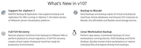 Nakivo Backup And Replication V10 Software With Vsphere 7 Support