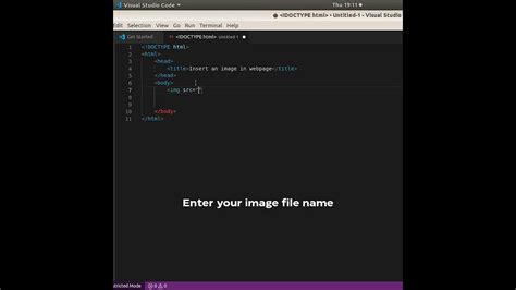 Insert An Image In Webpage Using Html Vs Code Shorts Youtube