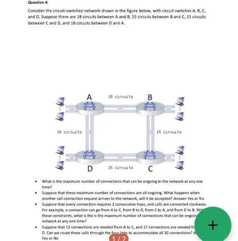 Solved Question Consider The Circuit Switched Network Chegg