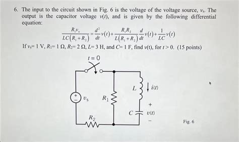 Solved The Input To The Circuit Shown In Fig Is The Chegg