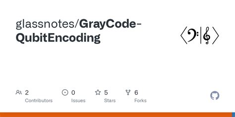 Github Glassnotesgraycode Qubitencoding