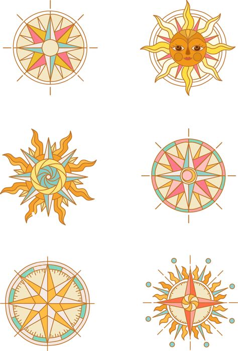 창의 적 인 핸드 드로잉 구식 복고 일러스트 나침반 도안 나침반 패턴 나침반 빈 티 지 나침반 패턴 Png 일러스트 및 Psd 이미지 무료 다운로드 Pngtree