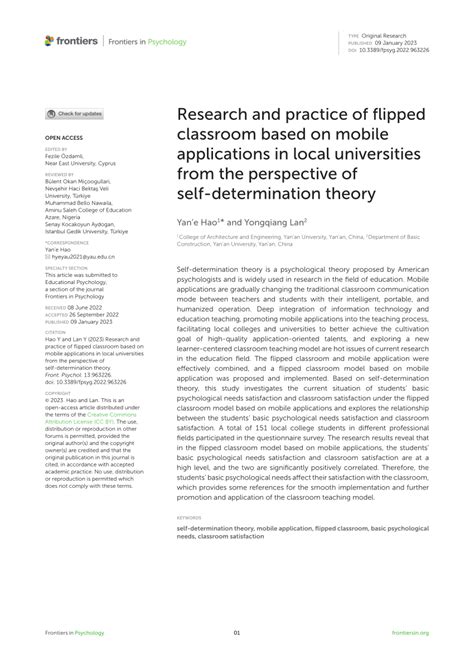 Pdf Research And Practice Of Flipped Classroom Based On Mobile Applications In Local