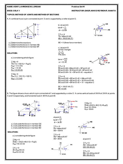 Problemset 1 Pdf Pdf Civil Engineering Triangle Geometry
