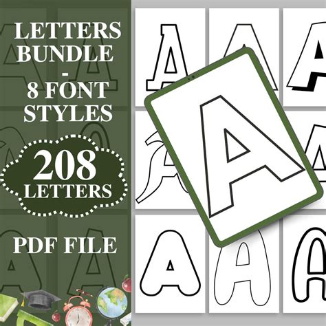 Large Printable Letters For Classroom Big Alphabet Letters Templates