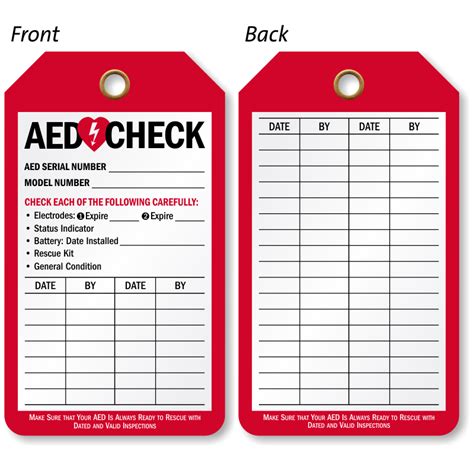 Printable Aed Monthly Checklist