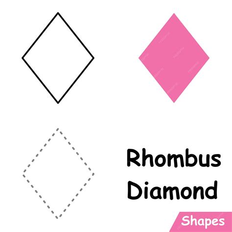 Premium Vector Set Of Diamonds Rhombus Ready To Use For Education Such As Coloring Pages Trace
