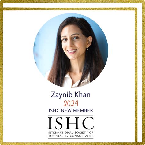 Zaynib Khan Invited To Join The International Society Of Hospitality