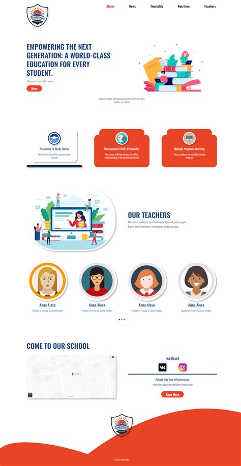 School Landing Page Template Using Html And Css