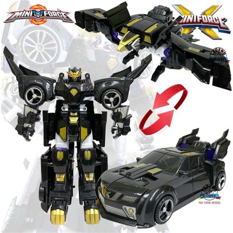 Miniforce Agent X Super Dino Power Robot Ray Mini Force X Black Ray Deformation Car Toy迷你特工队