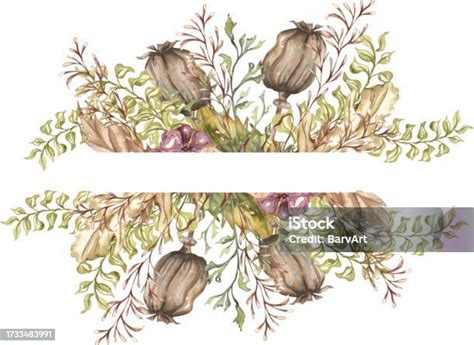 수채화 숲 프레임입니다 우드랜드 초대장 템플릿 그림입니다 말린 나뭇잎 버섯 딸기 및 야생 허브와 손으로 그린 화환 우드랜드 배경 0명에 대한 스톡 벡터 아트 및 기타 이미지