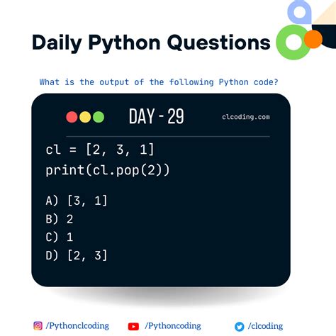 python coding challenge day 29 what is the output of the following python code solutions