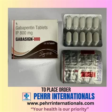 Gabasign 800 Tablets At Rs 42 Box Gabapentin Tablet In Nagpur Id 2852529953248