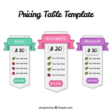 Free Vector Beautiful Price Banners Template