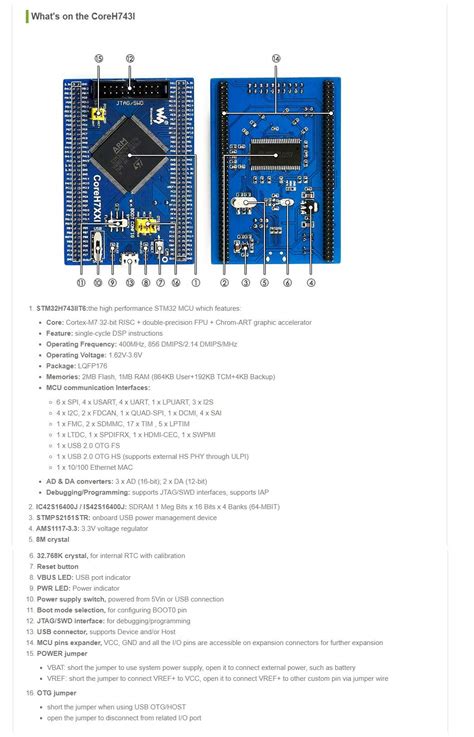 buy waveshare openh743i c standard the stm32 development board designed