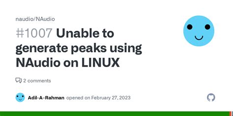 Unable To Generate Peaks Using Naudio On Linux · Issue 1007 · Naudio