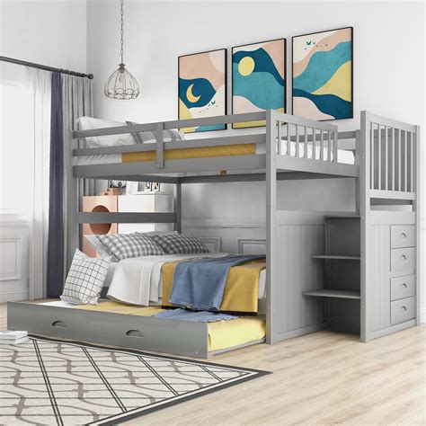 Meritline Full Over Full Bunk Bed