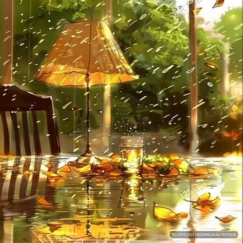 Ai创作图秋天治愈插画 秋天插画秋高气爽 秋景秋天落叶飘落 秋天风景插画 秋雨落叶 雨天插画 惬意下午插画 24节气秋天插画 手绘秋季主题朦胧插画 秋天美景插画 插画秋天 秋雨景色 山水风景画