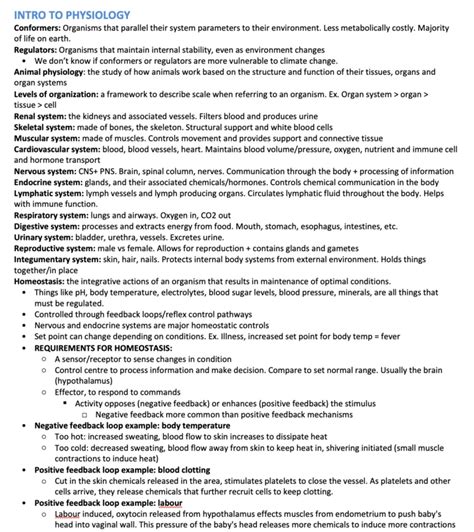 Intro To Physio Midterm 1 Biology 2b03 Studocu