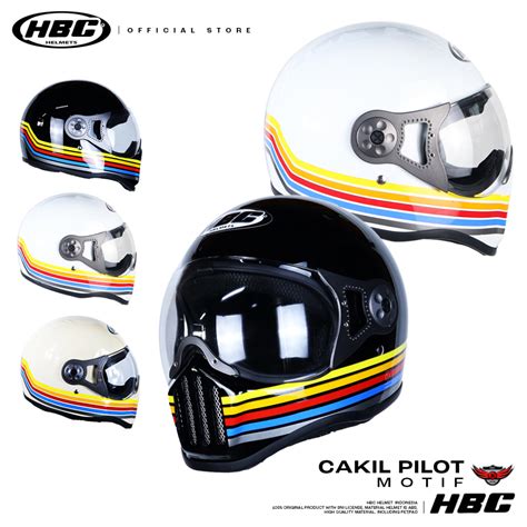 Jual Hbc Helm Cakil Pilot Stripe Shopee Indonesia