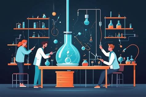 Premium Photo Create A Vector Graphic Of A Physics Lab With Babes Conducting Experiments On