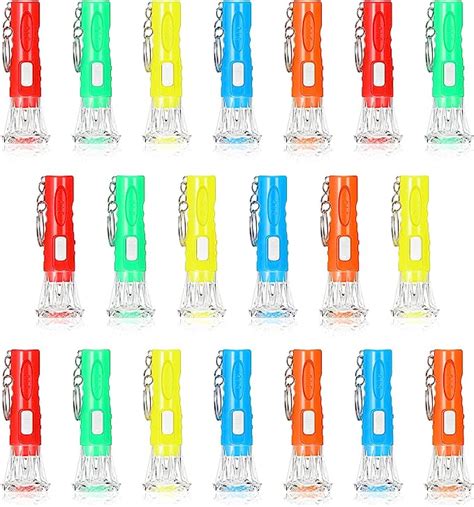 20 Pcs Mini Pocket Torch Small Torches Led Torch Colorful Camping Torches Battery Powered