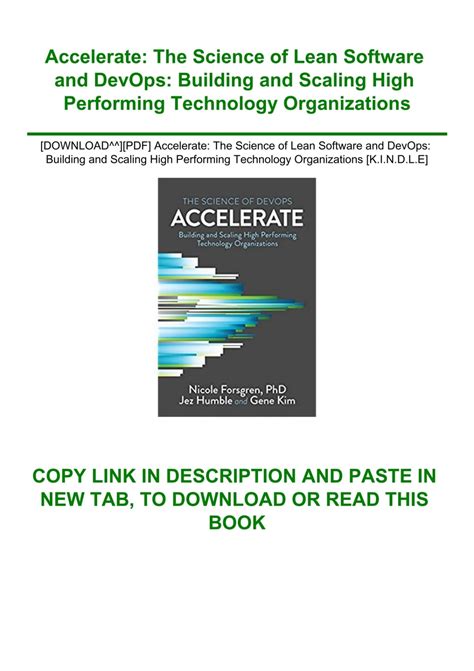 [download ][pdf] Accelerate The Science Of Lean Software And Devops Building And Scaling High