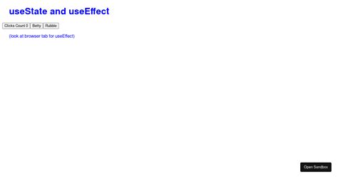 React Hooks Useeffect And Usestate Forked Codesandbox
