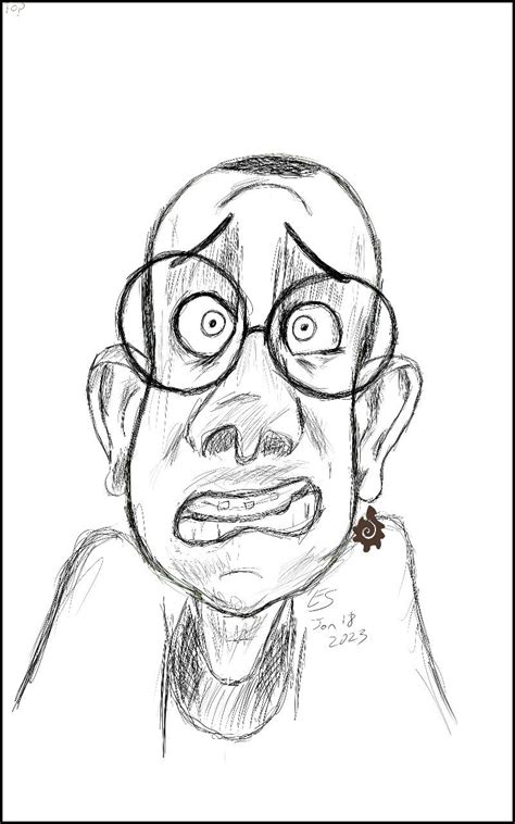 Nerd With Glasses Drawings Sketch Book Art Area