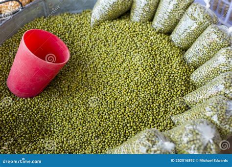 Mung Beans Known Locally As Monggo For Sale At A Stall In A Public