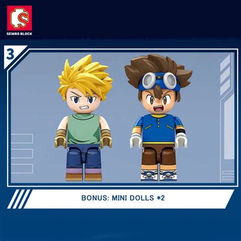 Sembo 609321 609322 Metal War Greymon Anime Building Blocks Action