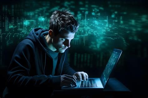 Premium Photo A Social Network Analysis Typing On A Computer On Screen And Coded Software