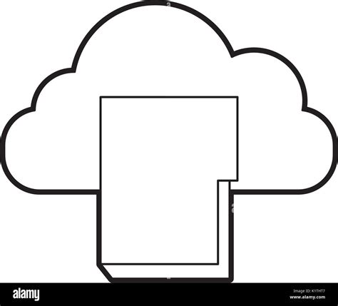 Folder Document With Cloud Computing Stock Vector Image And Art Alamy