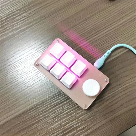 윈도우 커스텀 기계식 키보드 6개의 키 1개의 회전하는 Rgb 라이트 디자이너 컷 커스텀 핫 스왑 가능한 외 Temu Republic Of Korea