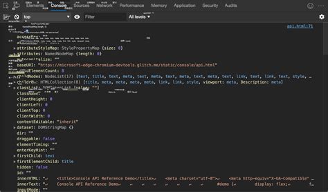 控制台对象 Api 参考 Microsoft Edge Developer Documentation Microsoft Learn