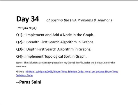 Paras Saini On Linkedin Datastructures Algorithms Programming Github 100daysofcode