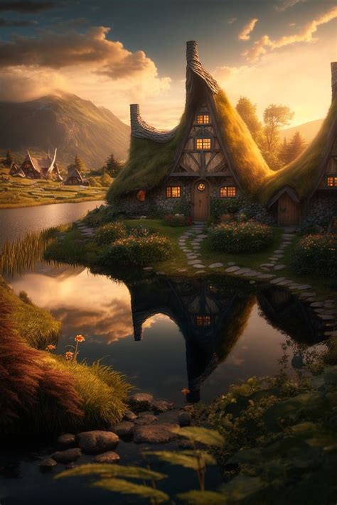 Fantasy House In A Beautiful Landscape