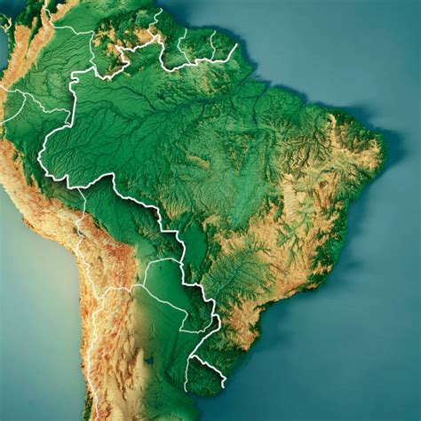 Amazon Rainforest Physical Map